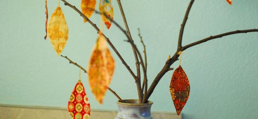 DIY Autumn Fabric Leaf Tree